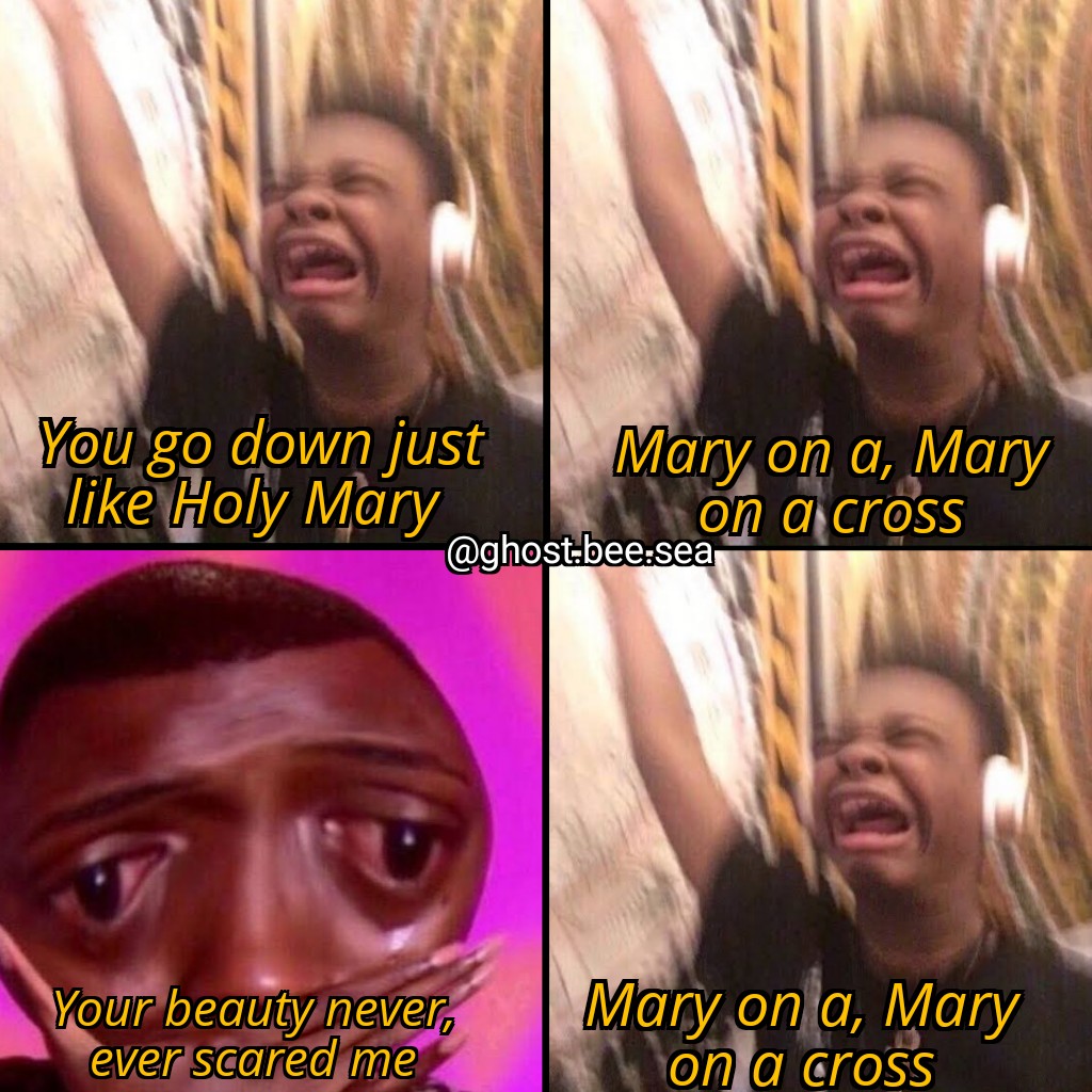 Scared Meme With Cross