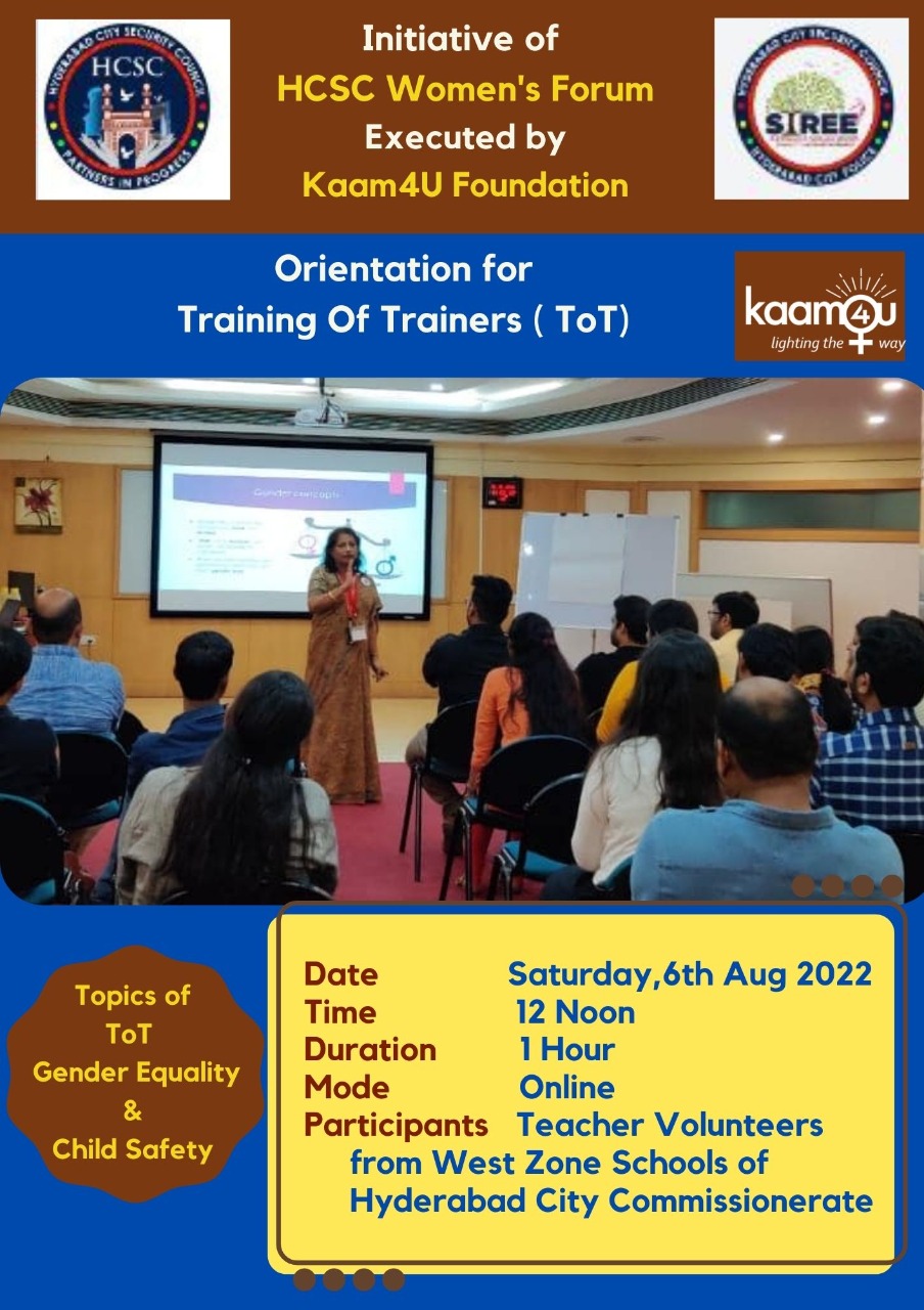 Hyderabad City Security Council on Twitter: "Orientation program for the training of trainers on ...