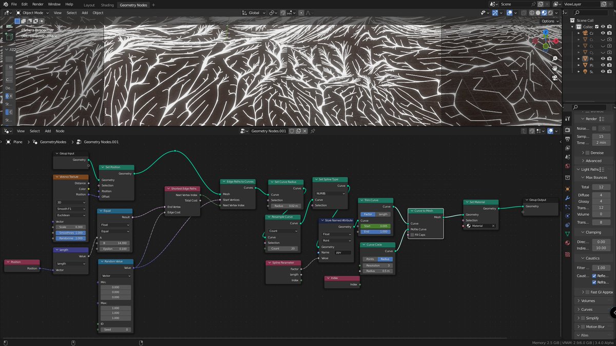 blender edge path node trial 4 : r/blender