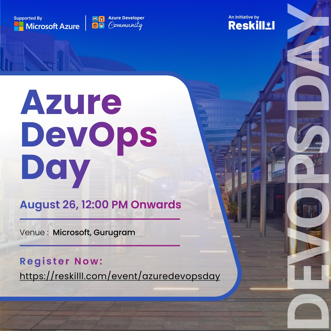 Azure Developer Community on Twitter: "We are thrilled to announce Azure DevOps Day, #gurugram ...