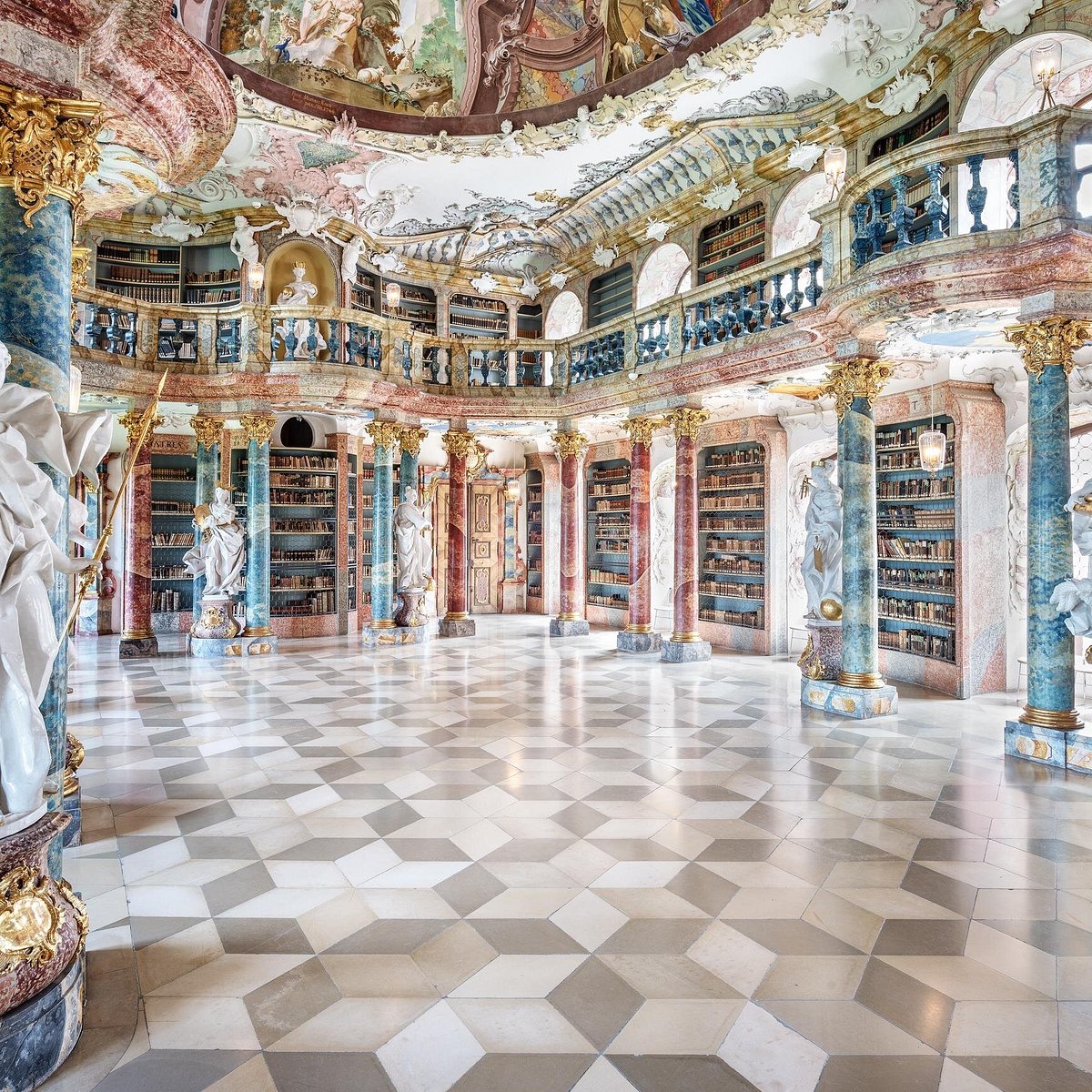 The world's 50 most beautiful libraries: 1. Wiblingen Abbey Library ...