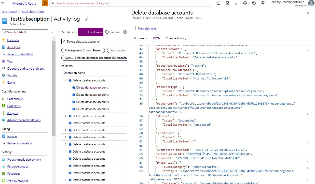 Azure Cosmos Db On Twitter Audit The Point In Time Restore Action For Continuous Backup Mode 9169
