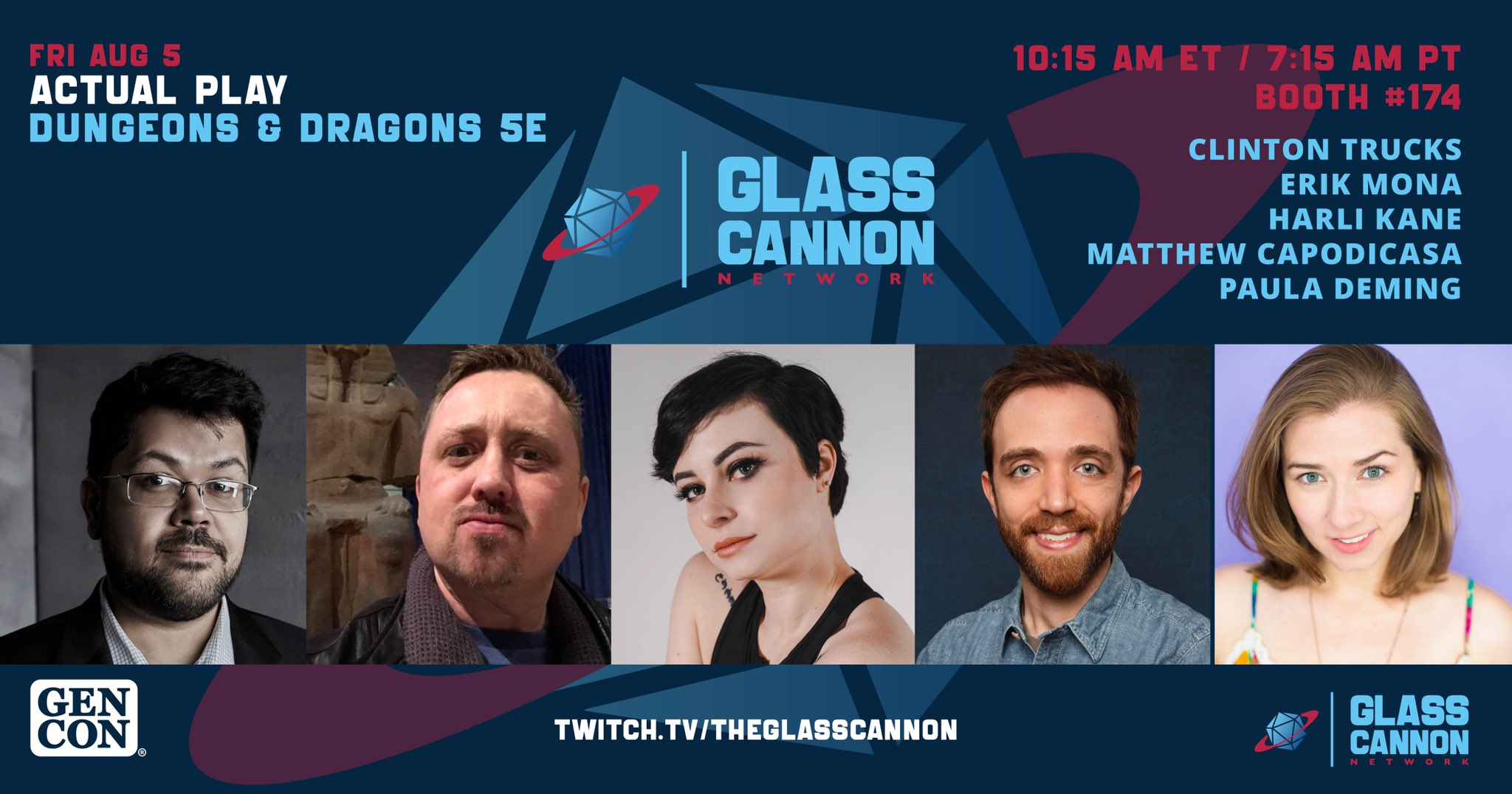 The Glass Cannon Network 🔜 Gen Con Booth #174 on Twitter: "The D&D 5e Actual Play starts at 10: ...