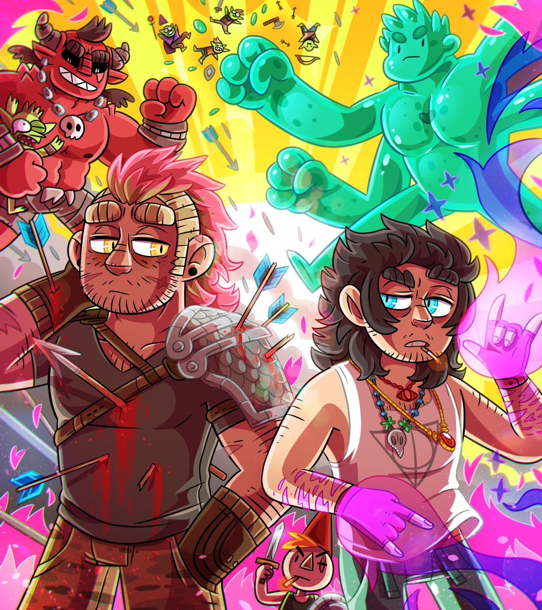 「Bromance nostalgia time. I miss drawing 」|ZeTrystan 🐋のイラスト