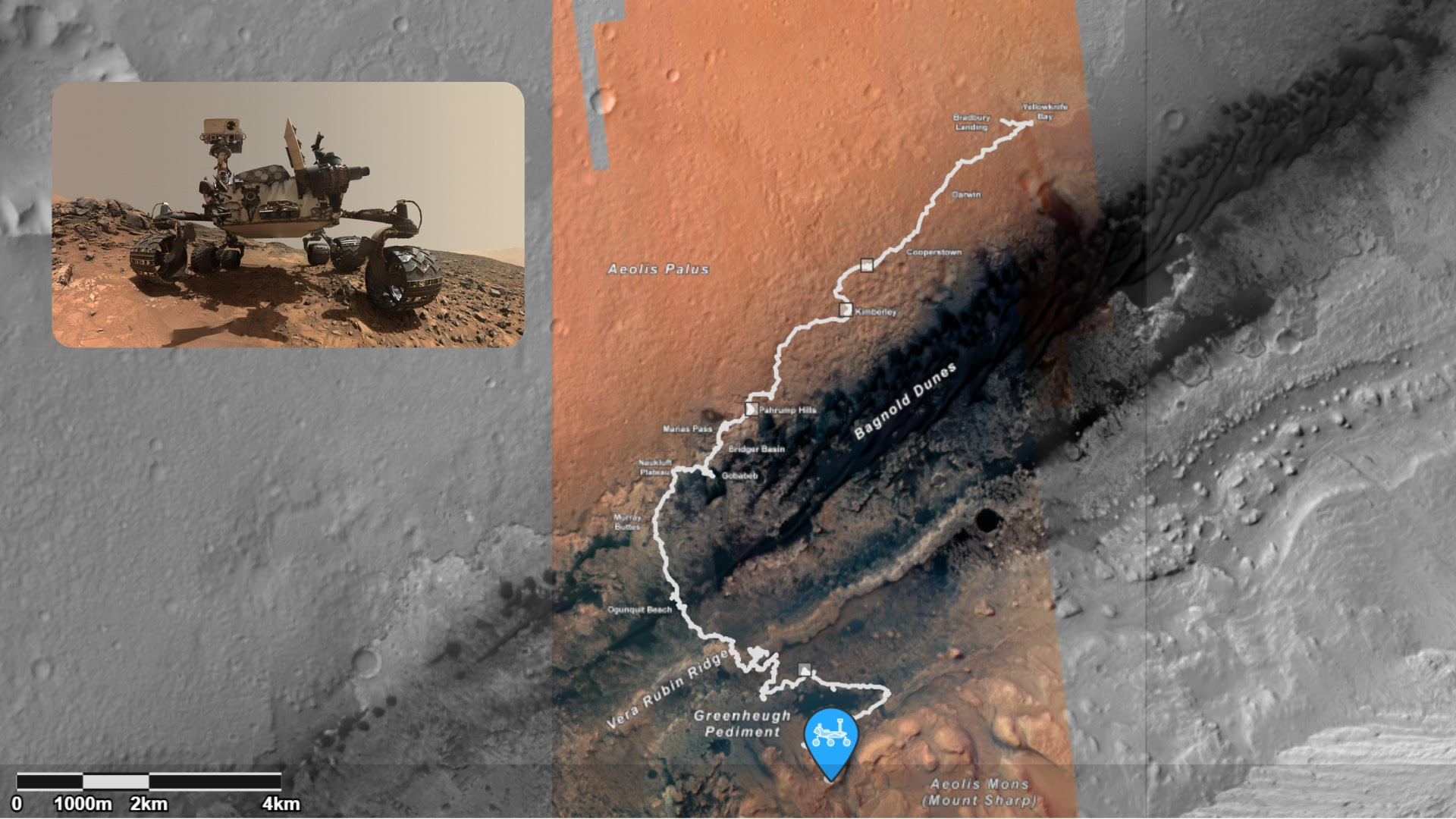 Mars Rover Curiosity Map Location