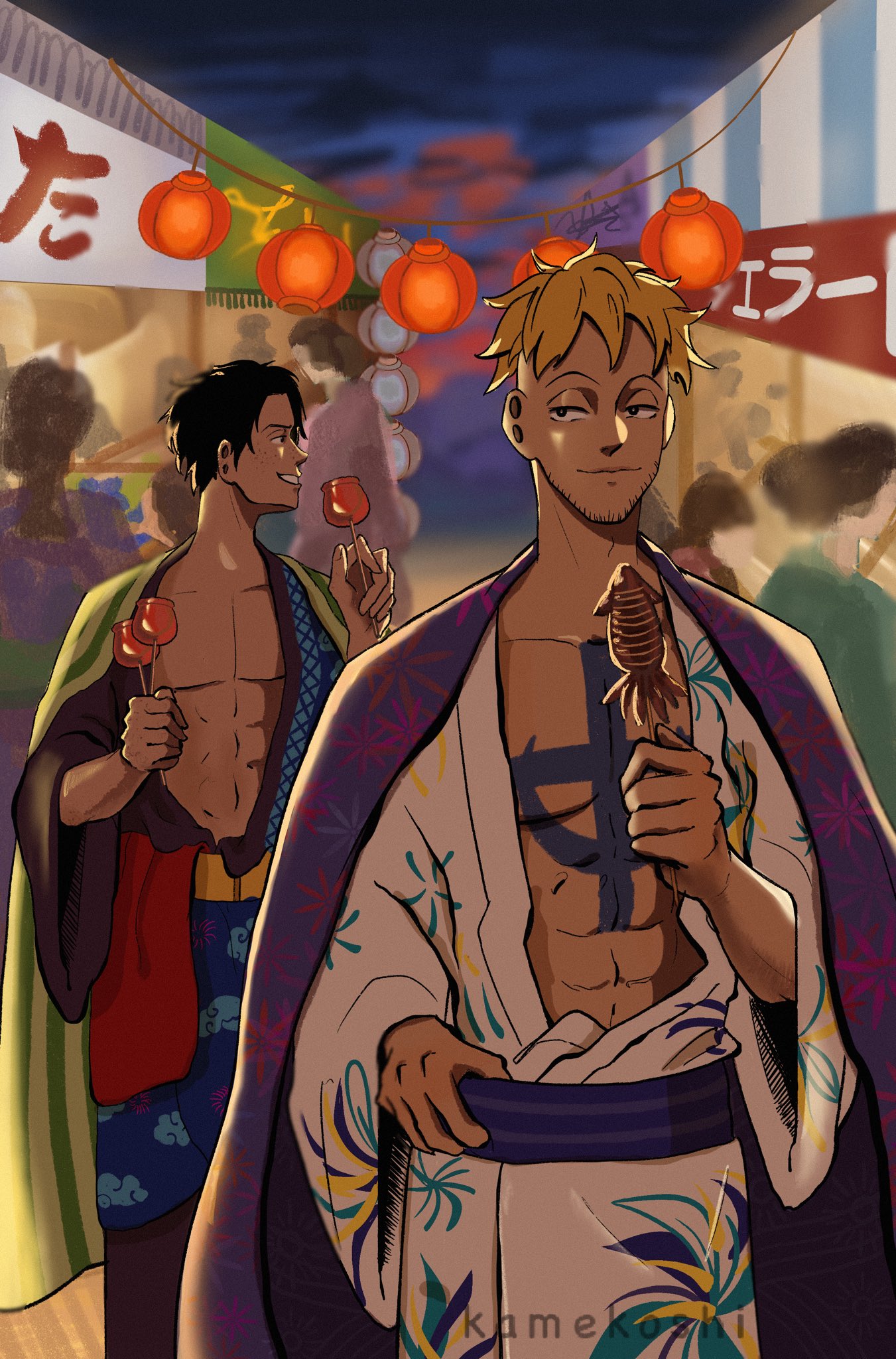 One Piece Marco X Ace