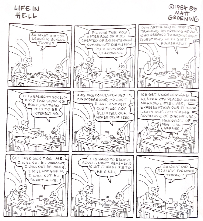 Matt Groening School Is Hell