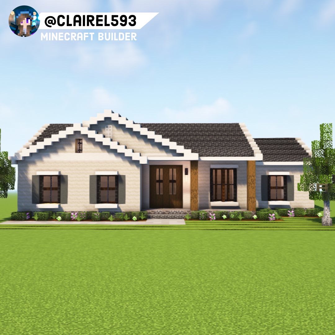 Minecraft Suburban House Minecraft Traditional Modern House #2