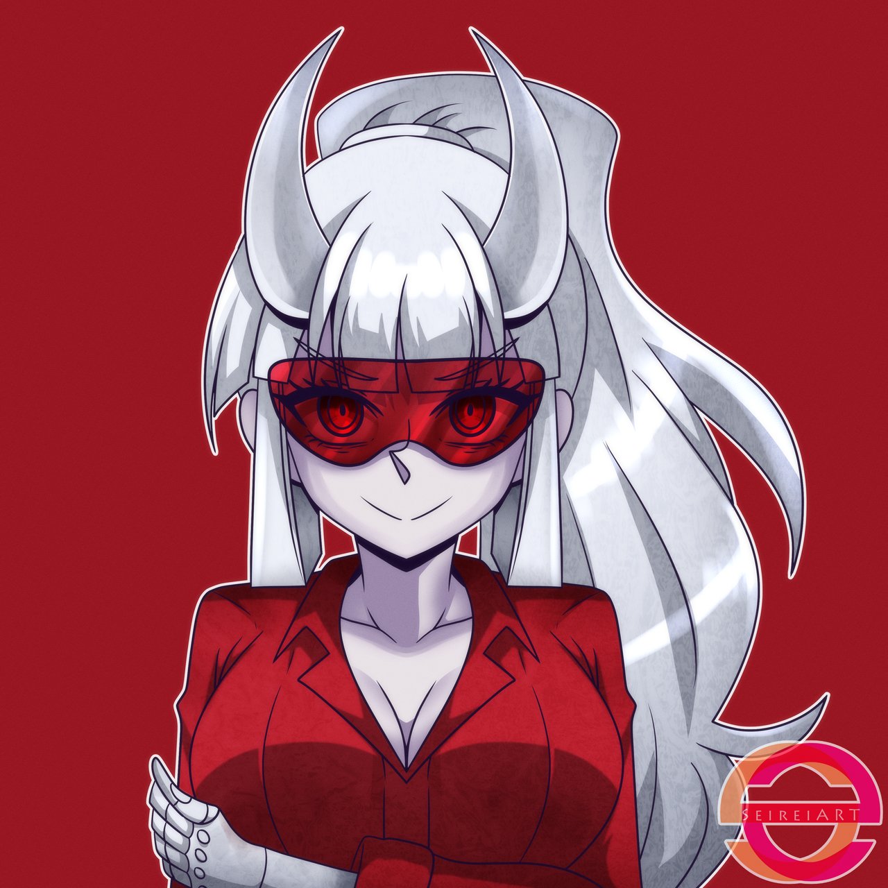 SeireiART on Twitter: "This is my first drawing of "Loremaster" 😈 #helltaker #loremaster #fanart ...