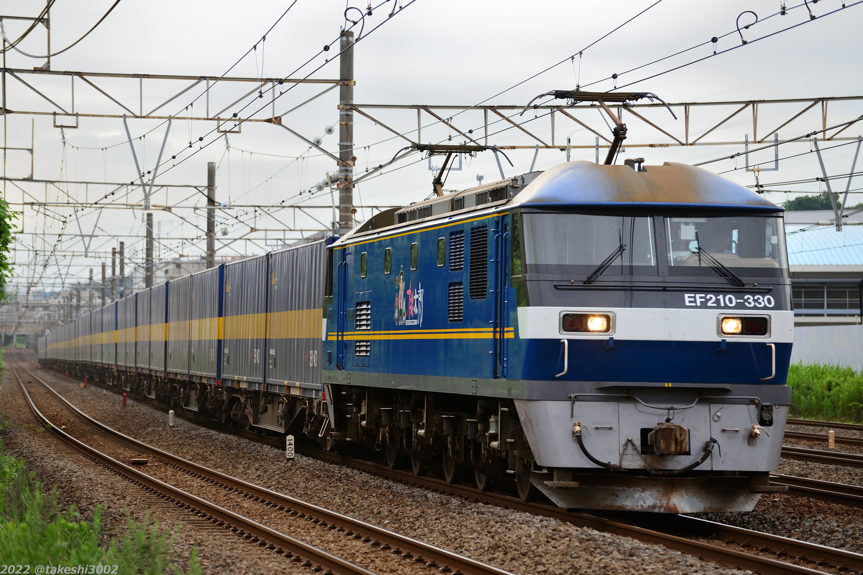 takeshi3002 on Twitter: "2022/8/6(土) 朝活 その壱 EF210-334牽引 2059レ (w/黄桃さん) EF210-141牽引 5061レ #編成美を求め ...