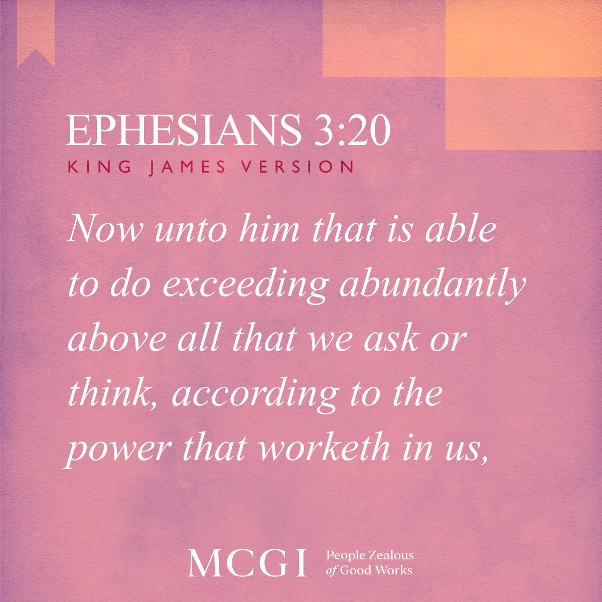 Ephesians 3 20 Kjv