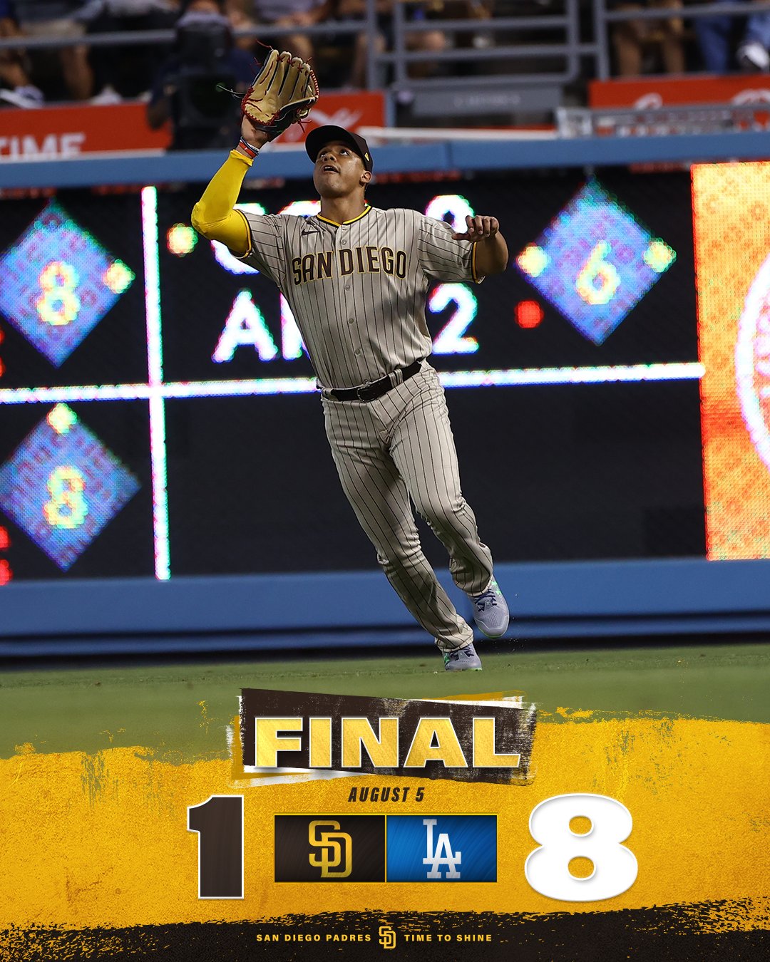 Padres Score Padres Score Five In The Seventh To Upset Dodgers,