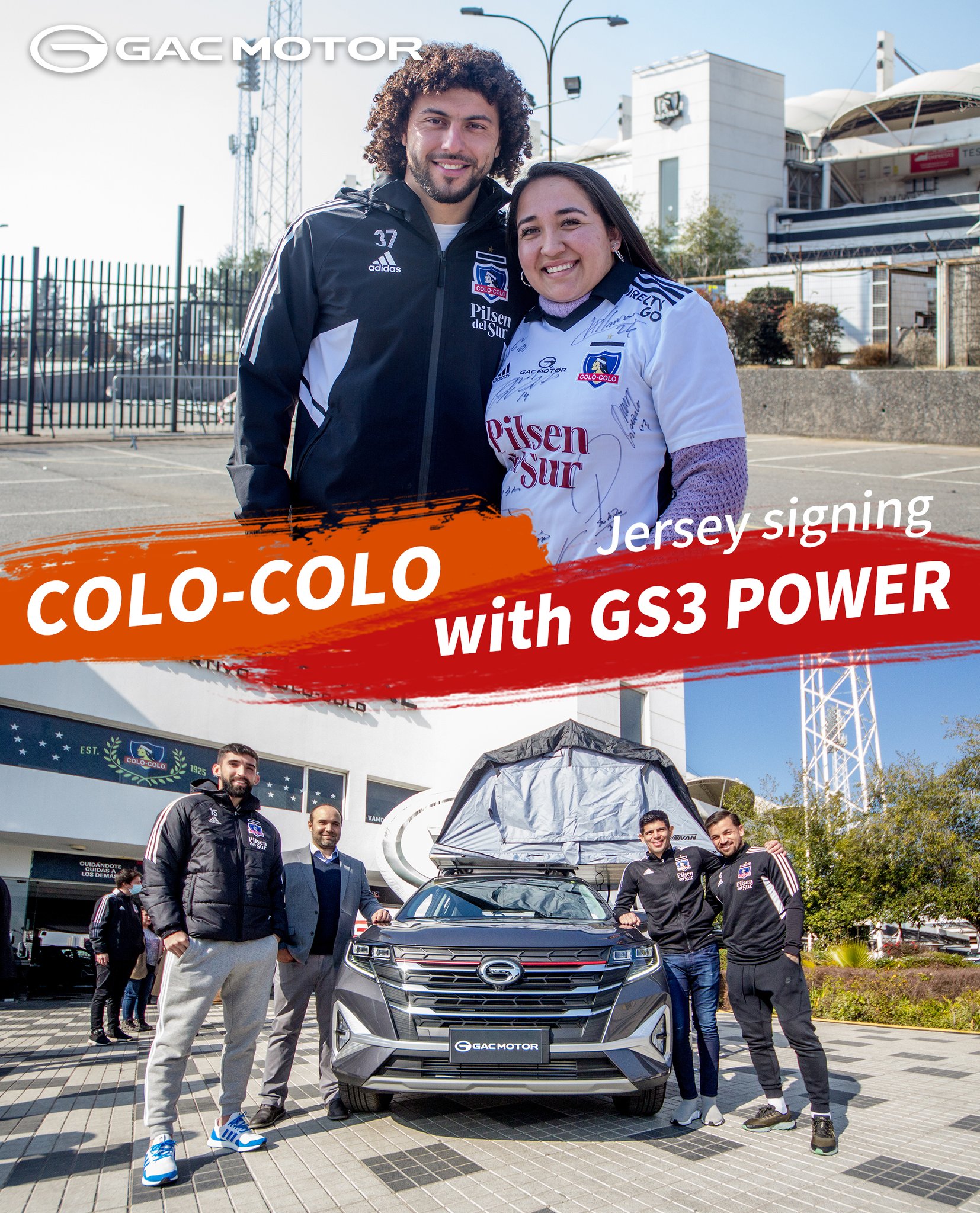 GAC MOTOR on Twitter: "On July 28th, the GS3 POWER was revealed at Colo-Colo’s home field (the ...