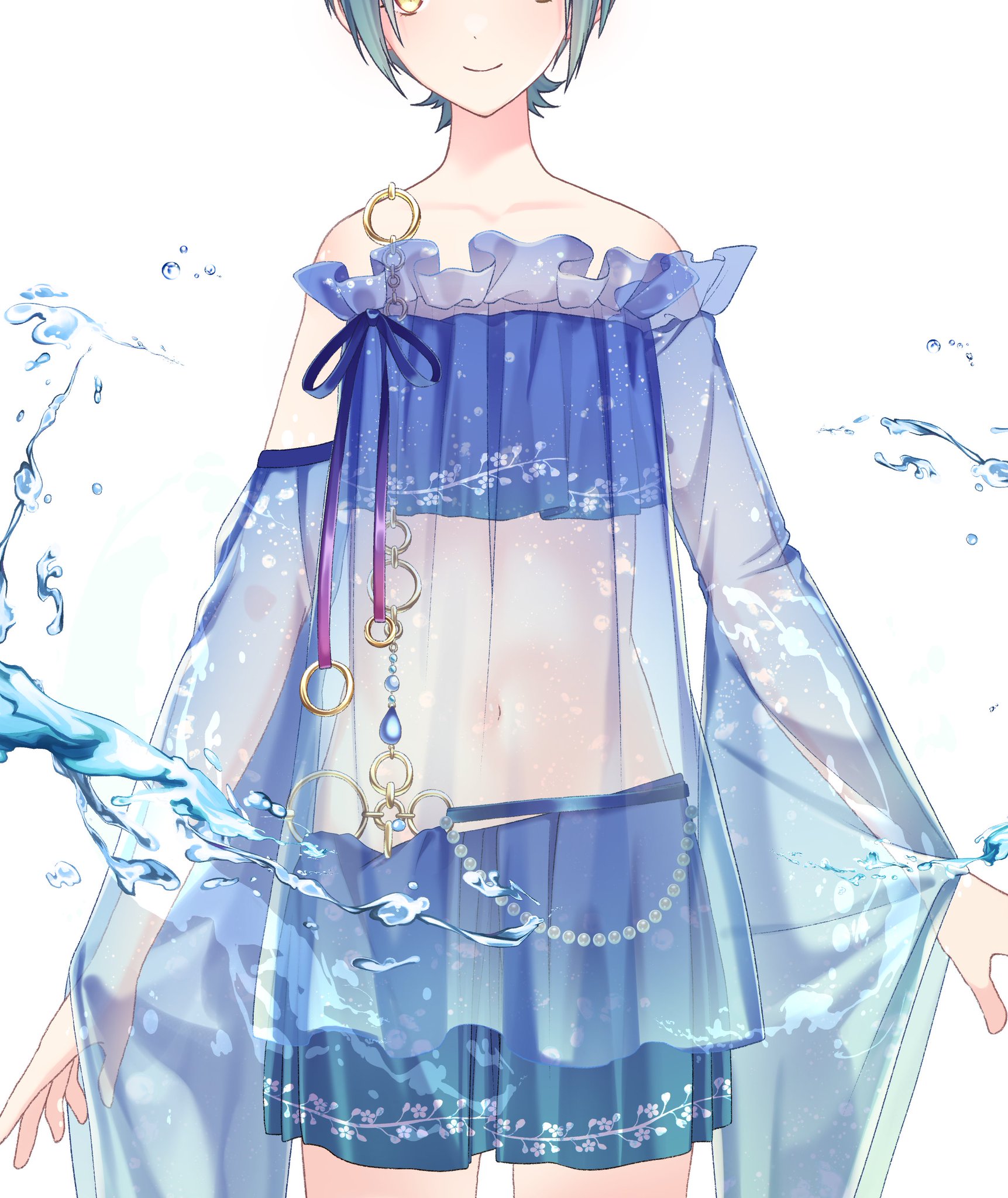 紡木よびと【創作Vtuber】 on Twitter: "この夏のへそは僕自信ある！！ #VTuber夏のおへそ自慢 https://t.co/18velHjD34" / Twitter