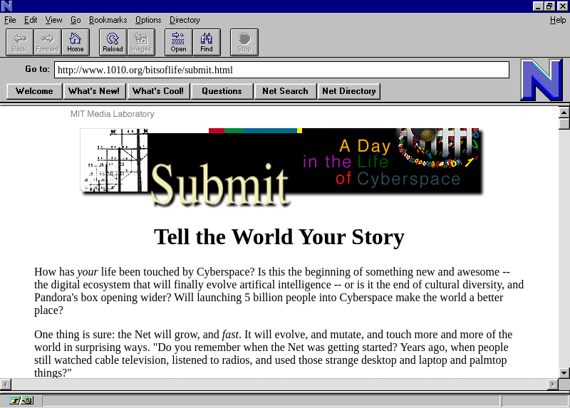 wayback_exe on Twitter: "Tell your Story Oct 1996 https://web.archive.org/web/19961031110330 ...