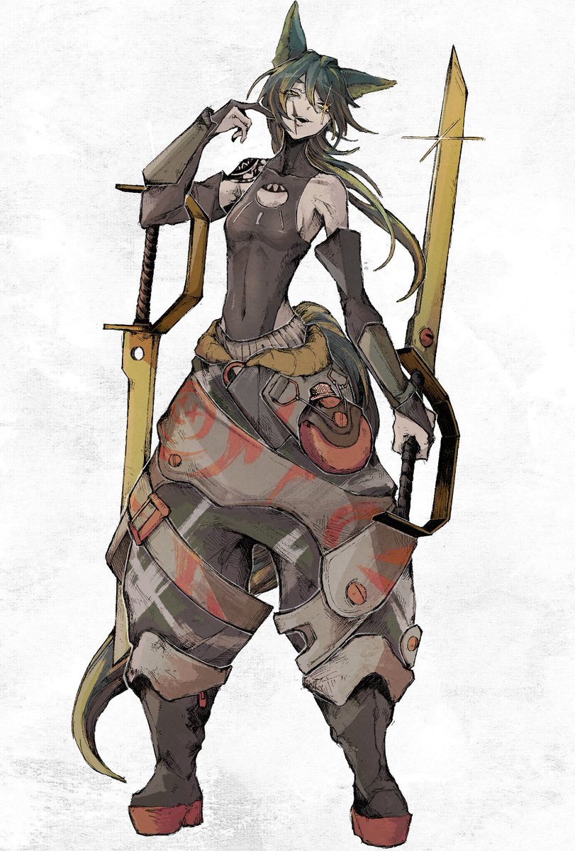 weapon solo sword holding animal ears holding weapon holding sword ...