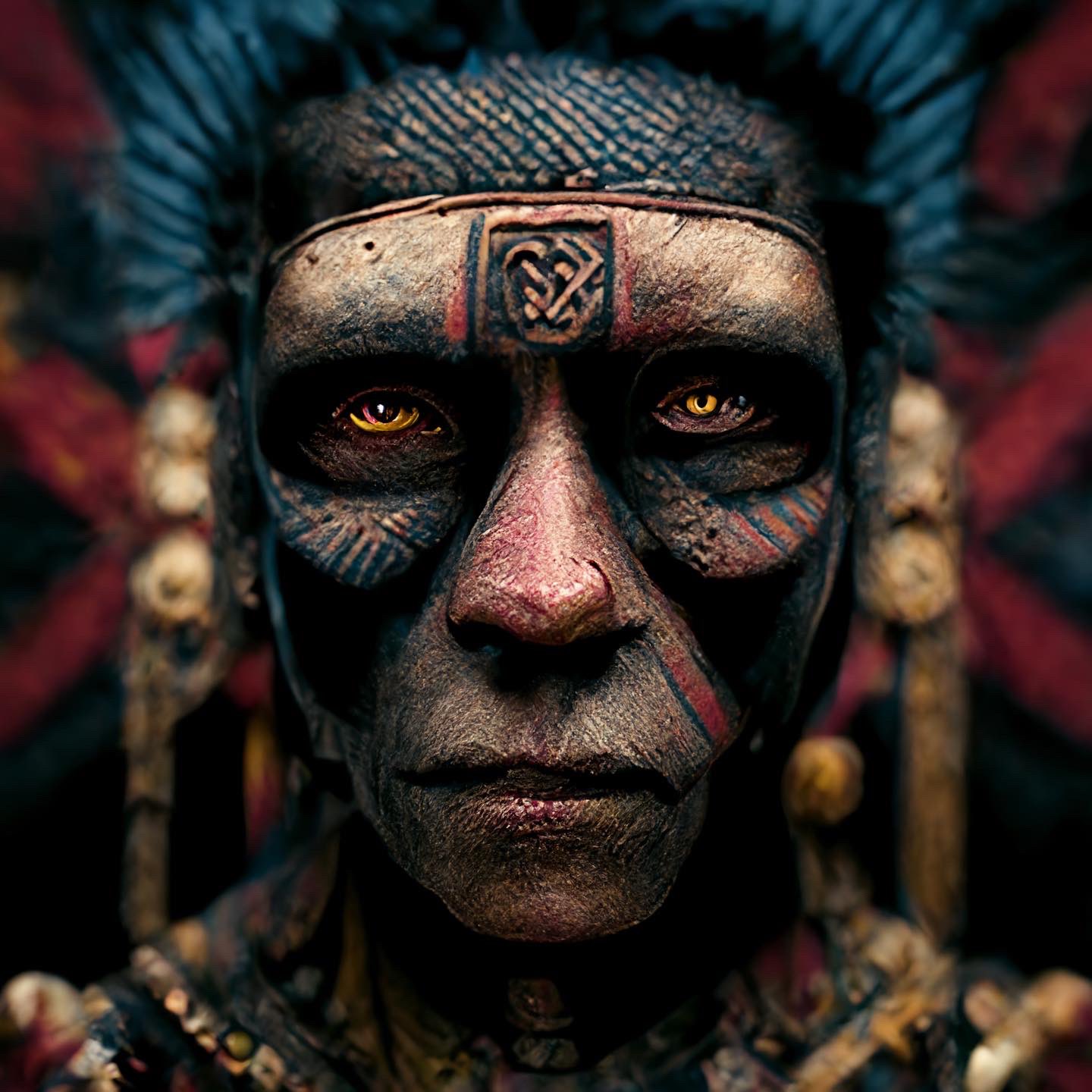 Aztec Warrior Face Paint