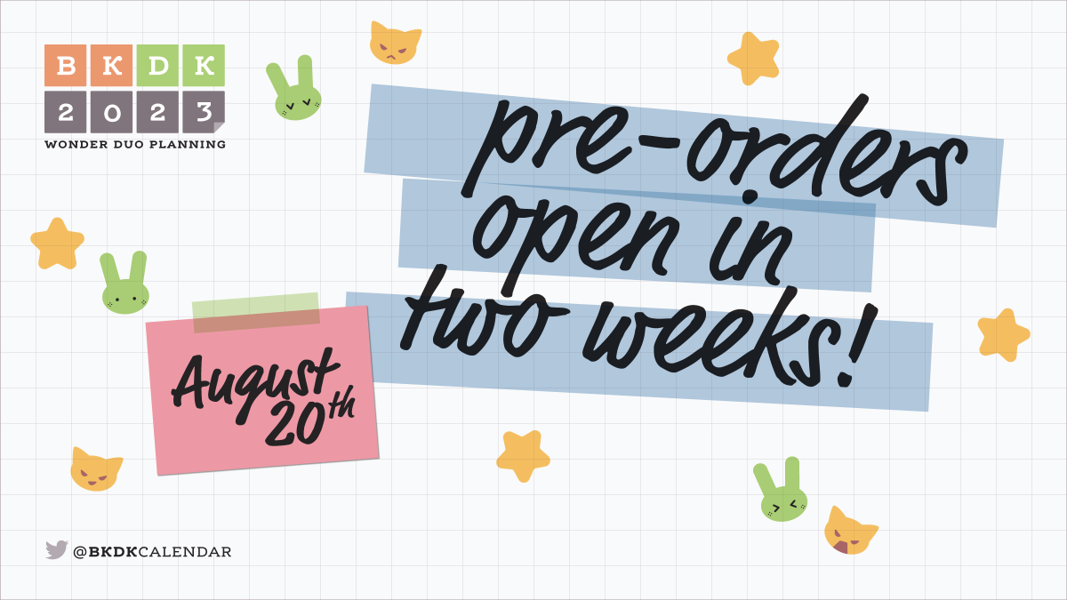 Athena-av art🧡💚New Stock & Preorders September 4 on Twitter: "Ready for te 2023 bkdk calendar ...