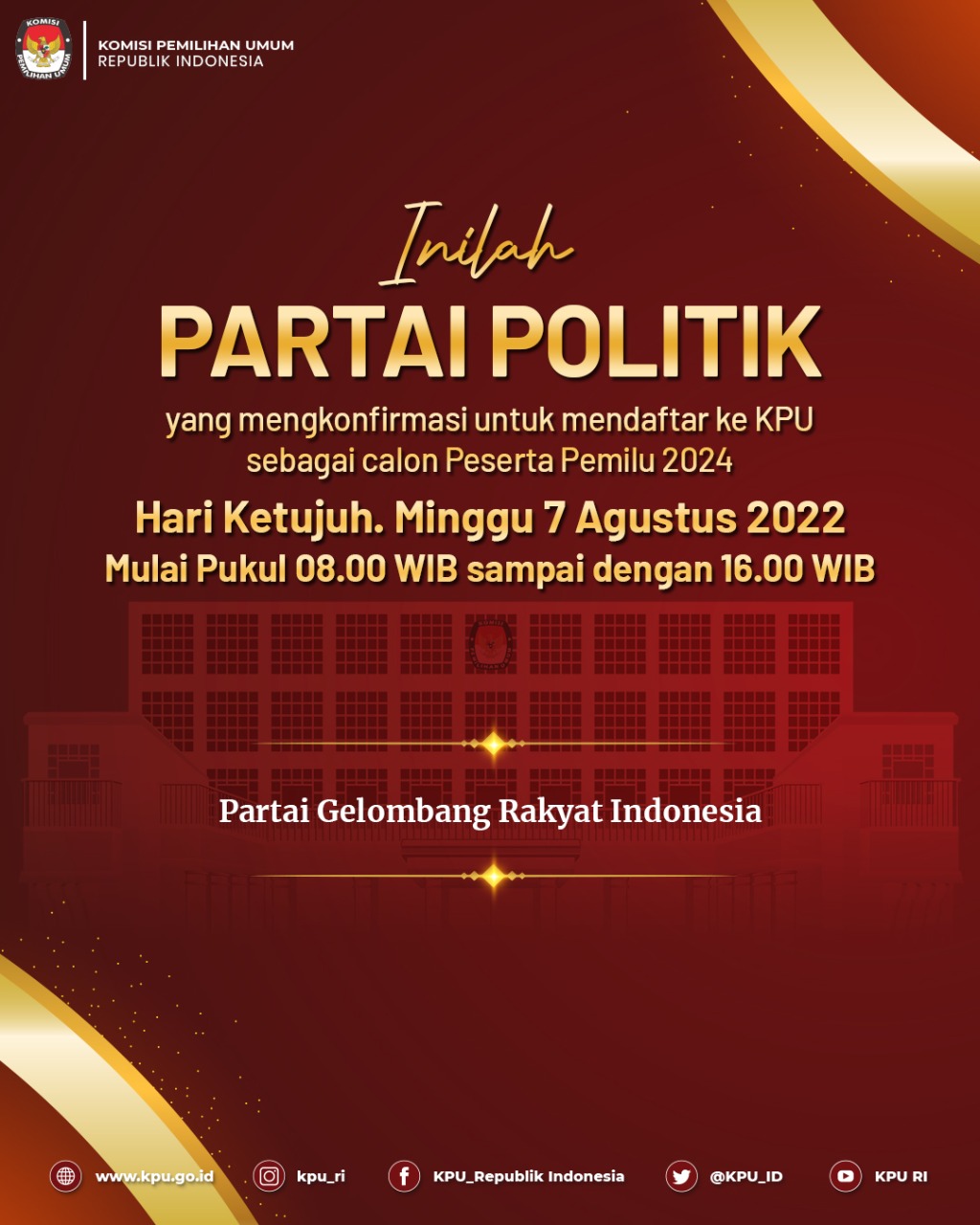 KPU RI on Twitter: "#TemanPemilih, inilah Partai Politik yang mendaftar ke KPU sebagai calon ...
