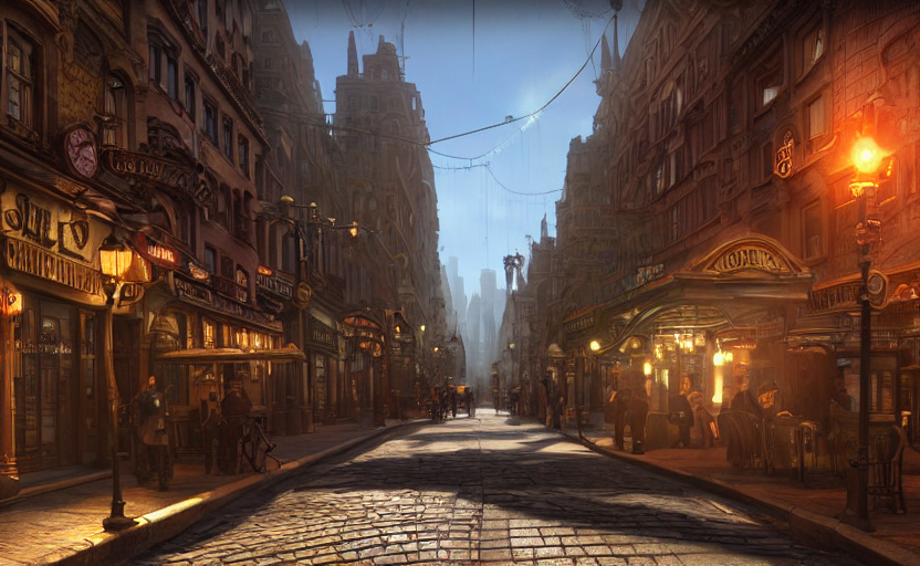 Steampunk City Street