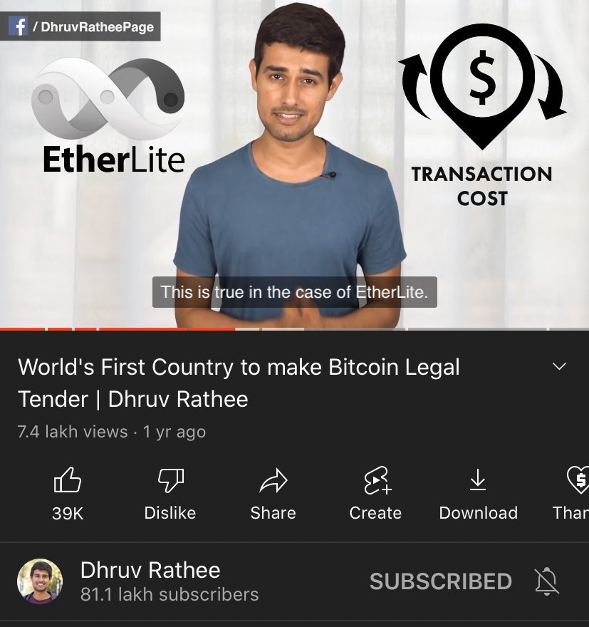 Once again @/dhruv_rathee promoted a soft ponzi like coin in his video. They claim that it is ...