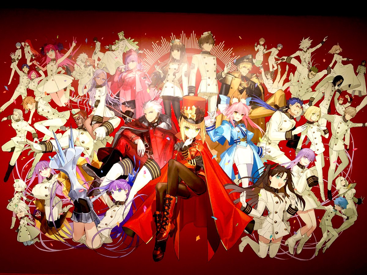 ビィビィ ,null ,岸波白野 ,ネロ・クラウディウス(Fate) ,赤セイバー ,キャスター(Fate/EXTRA) 「ワダアルコ展よかった〜!いっぱいロビンも見れたね!」|🌴 ⁾⁾ は ...