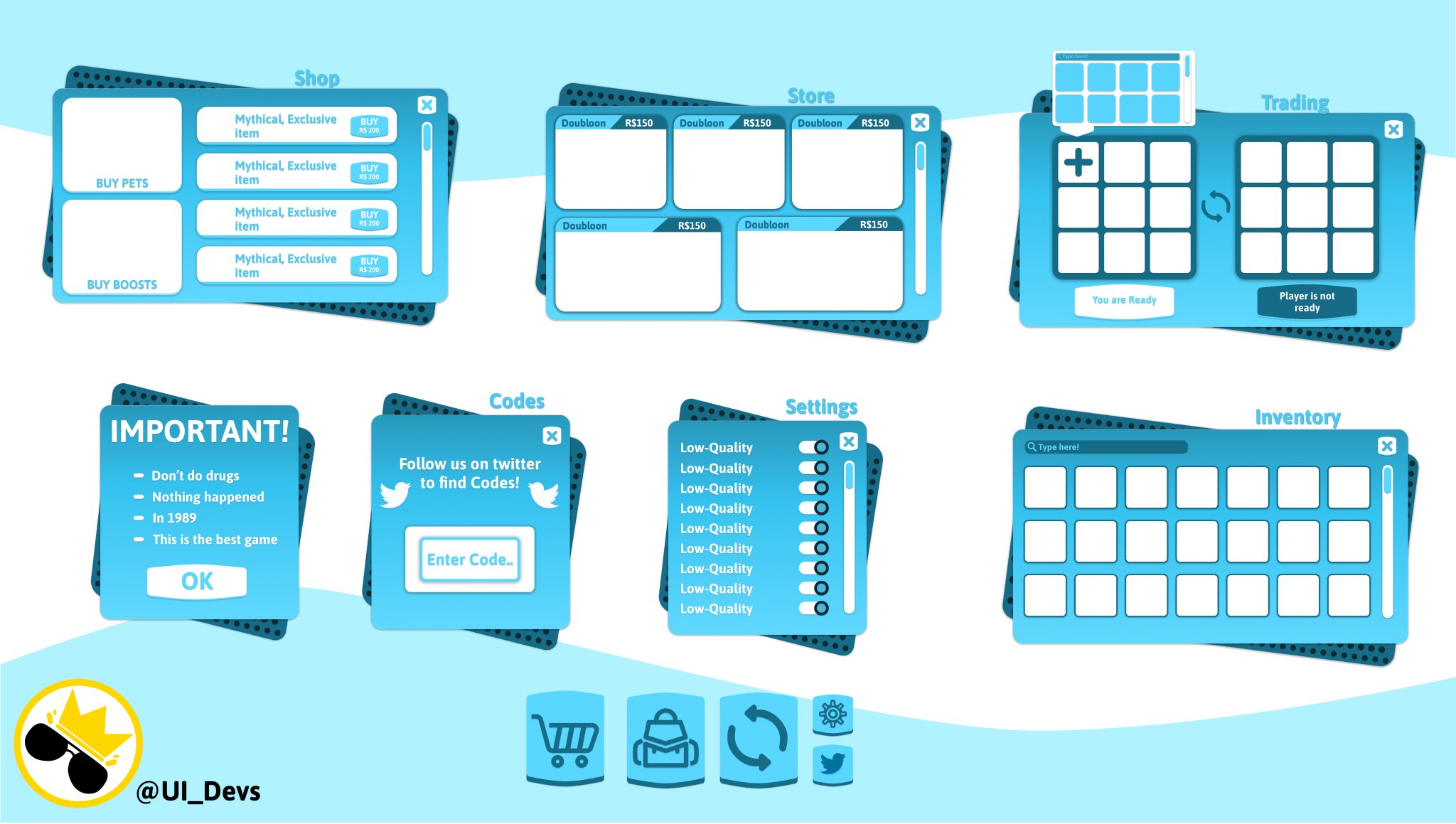 UI Dev For Hire on Twitter: "Made a Simulator Themed UI, with a lot of Inspiration from Mashdee ...