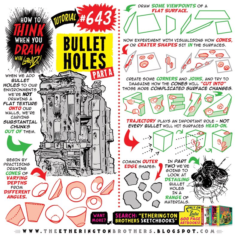 How To Draw A Bullet Hole
