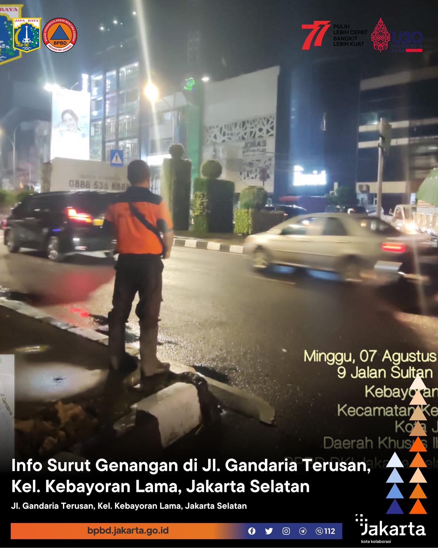 BPBD DKI Jakarta on Twitter: "INFO SURUT Genangan di Jl. Gandaria Terusan, Kel. Kebayoran Lama ...
