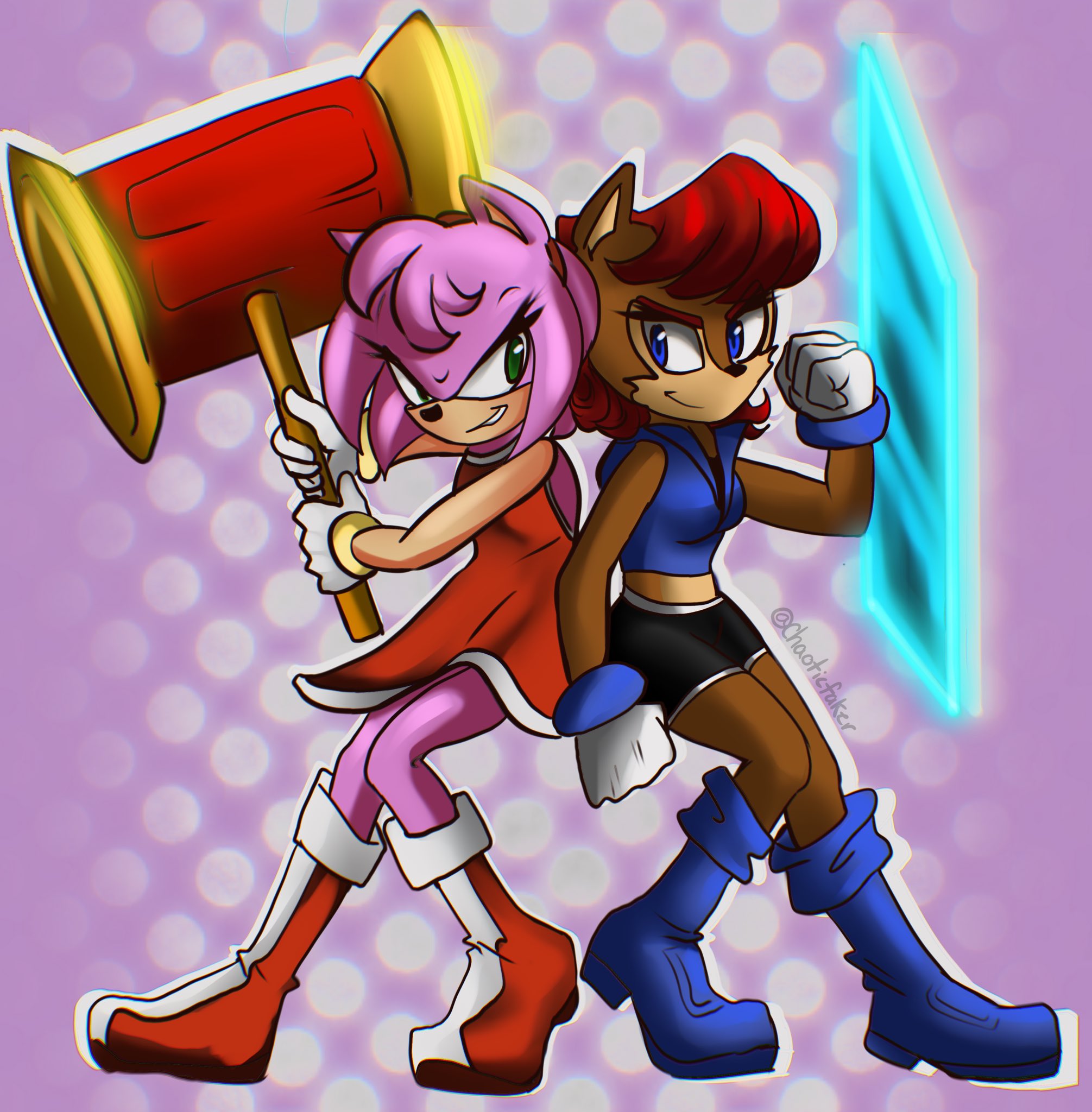Sally Acorn And Amy Rose