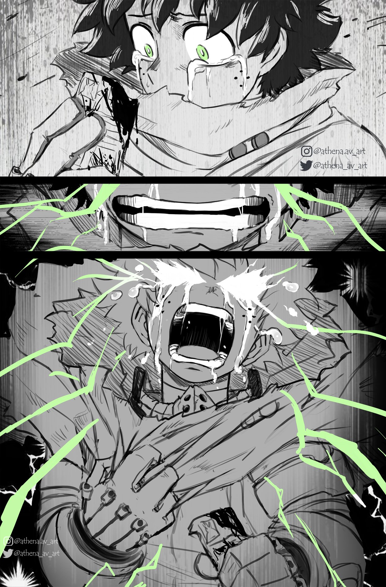 Athena-av art 🧡💚 Preorders in production status on Twitter: "“_Losing a heart_” . #Izuku #bnha # ...