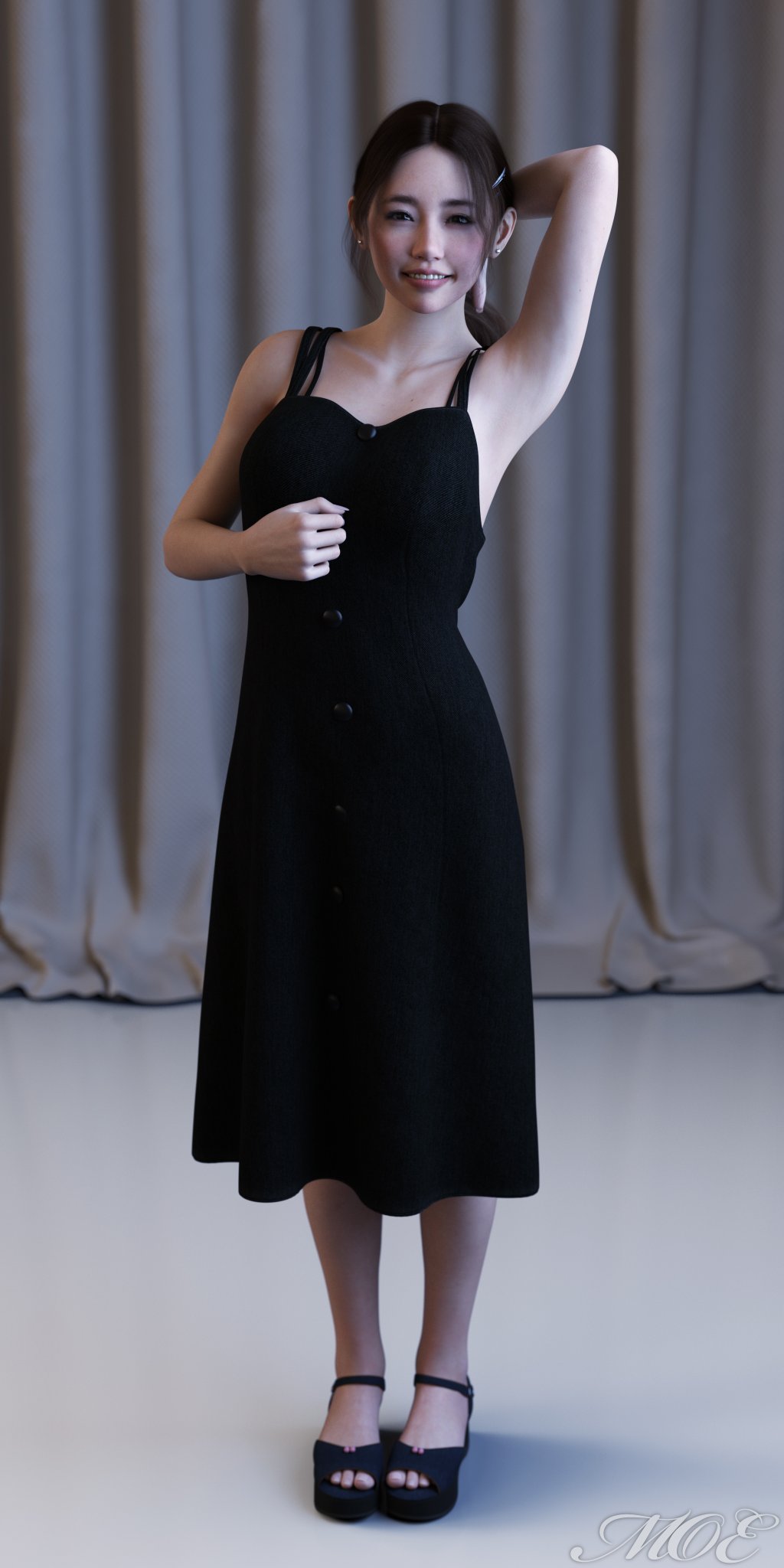 Moe on Twitter: "#3DCG #girl #ひっつめ髪 髪型を変えたのは、ちょっと暑苦しいかなと思ったからでしたー https://t.co/iDpA4RlzSd" / Twitter