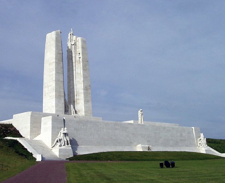 Vimy, France. Monument to the Canadian divisions that fought in WWI ...
