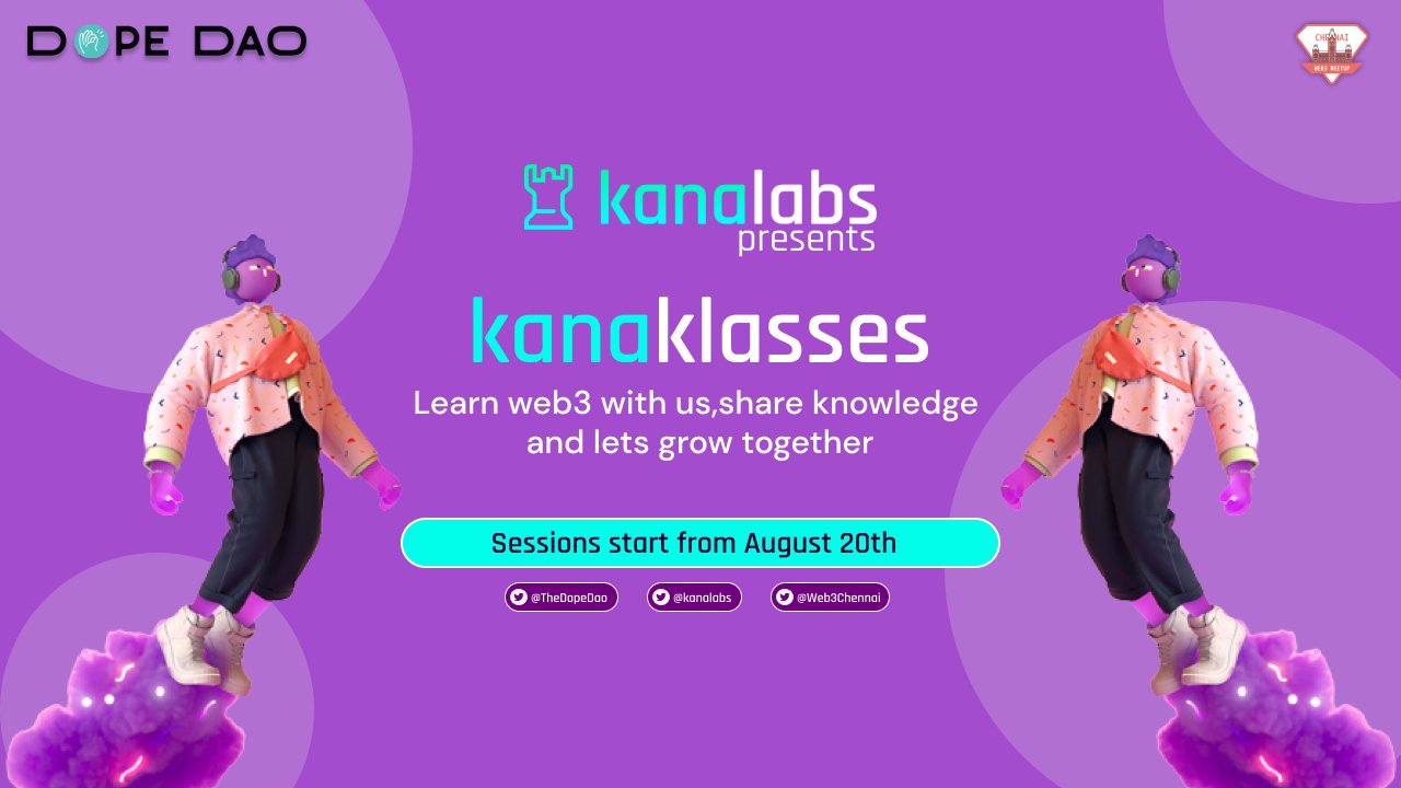 Kana Labs on Twitter: "We, at Kana Labs, in continuance of our policy to help grow the web3 ...