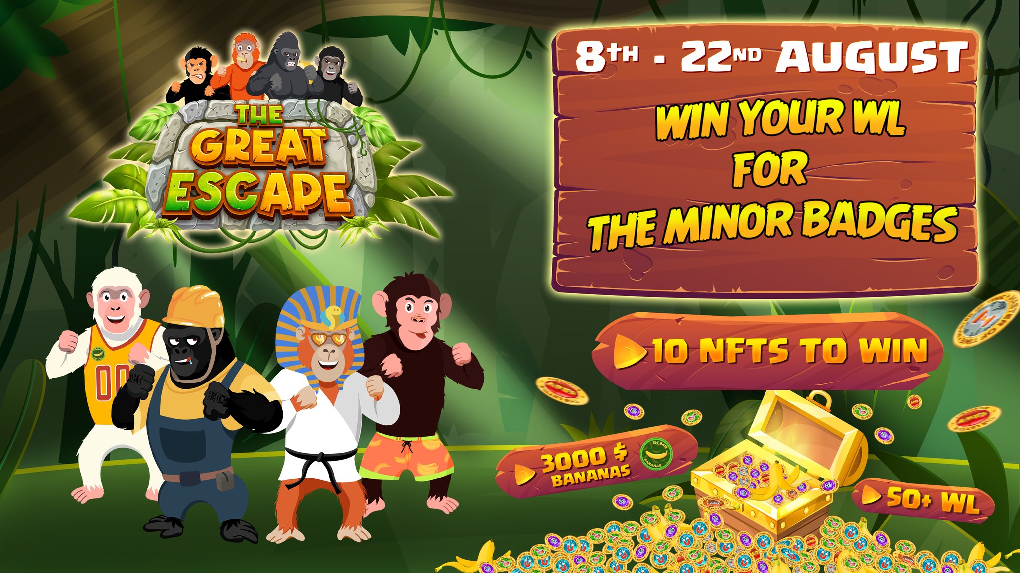 🐵 GLMR APES DAO 🍌 on Twitter: "🦧 WOO-HOO-HAHA! 👋 Hello Apes! /1 ⛏ The Public Mint ( $GLMR) of ...