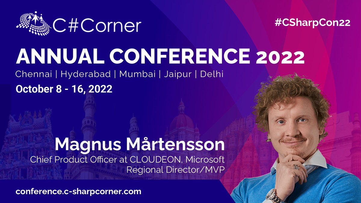 C# Corner on Twitter: "📢#CSharpCon22 - #ANNOUNCEMENT📢 We're pleased to ...