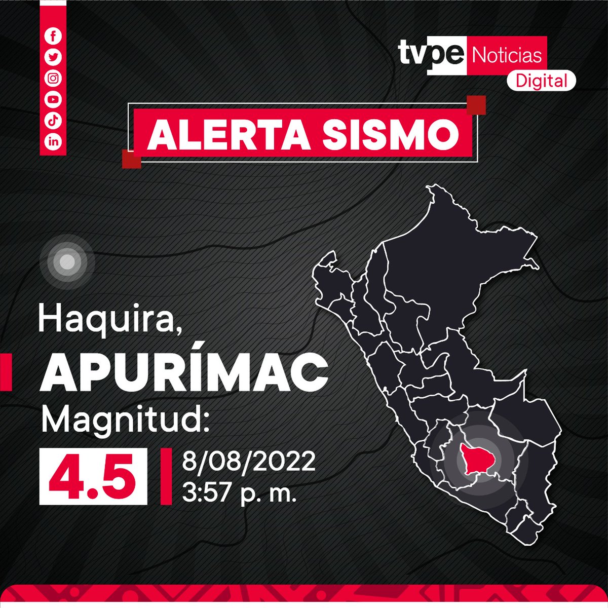 Tvperú Noticias On Twitter 🚨 LoÚltimo El Instituto Geofísico Del