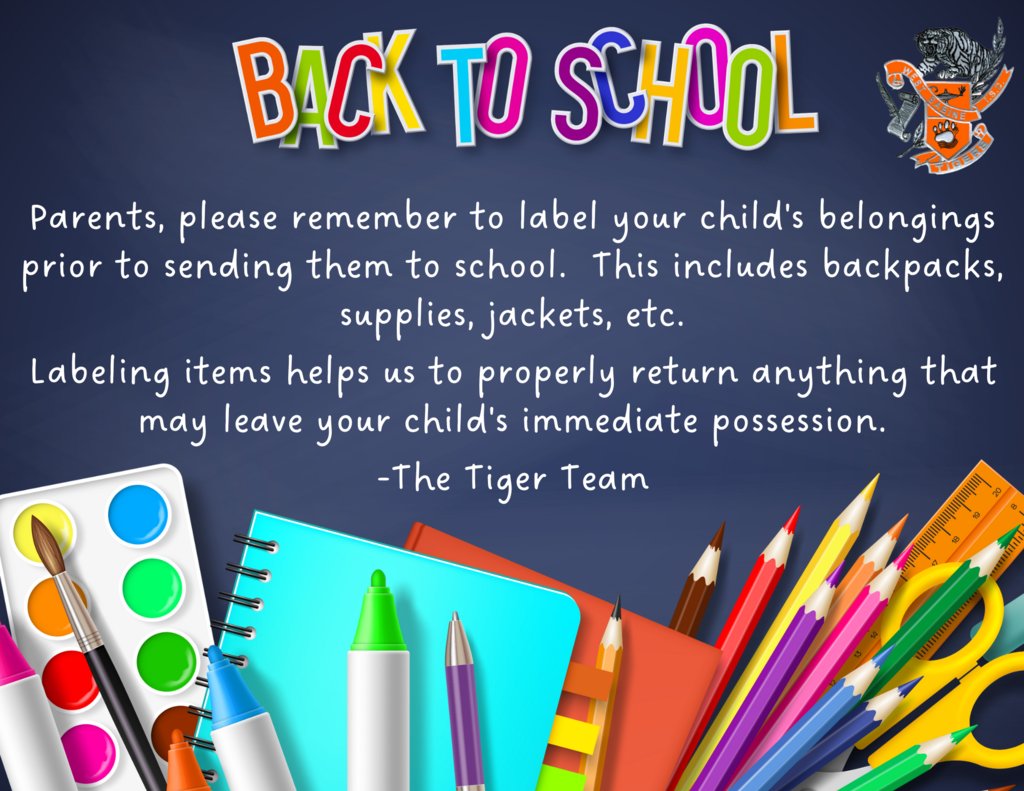 West Sabine ISD on Twitter: "Parents, please label your child's ...