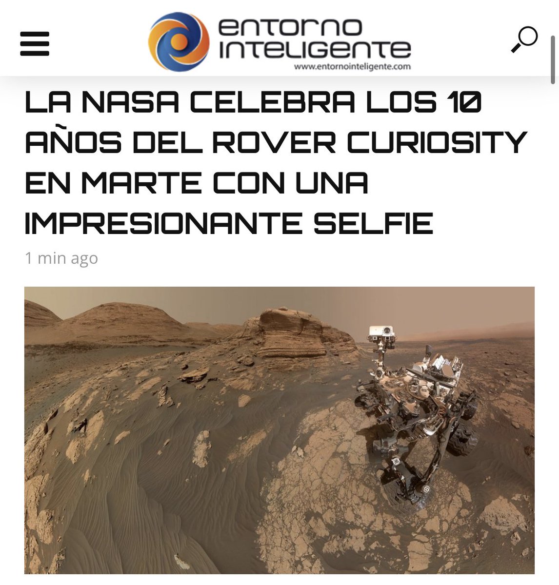 Entornointeligente On Twitter La Nasa Celebra Los 10 Años Del Rover