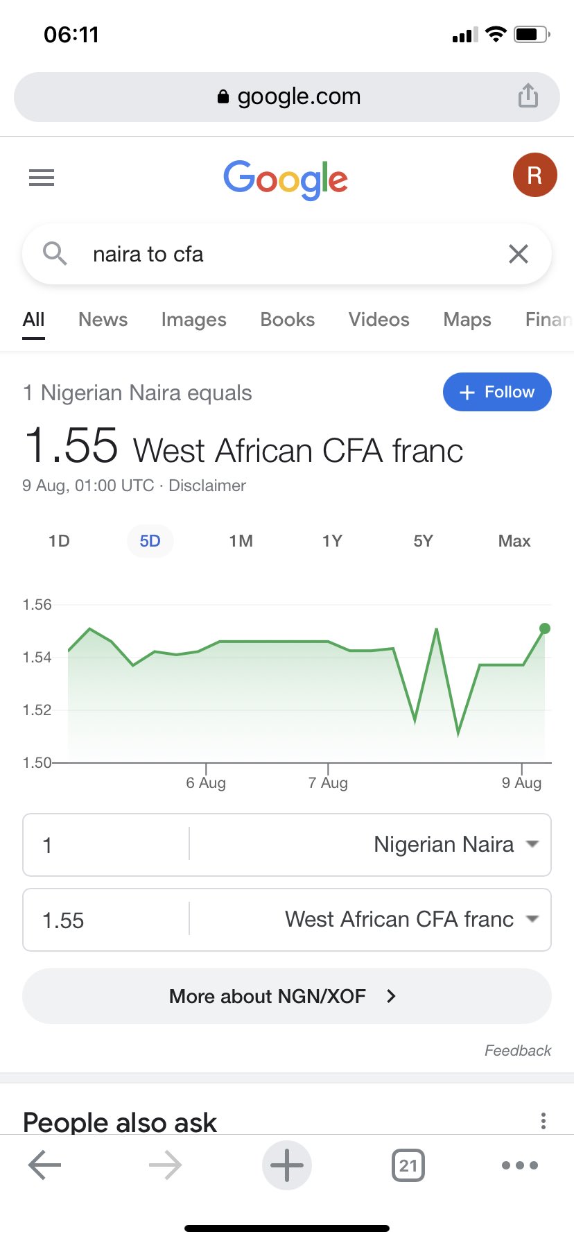 Oseni Rufai On Twitter Wait A Minute Naira To CFA Is Now 1 55 oseni-rufai-on-twitter-wait-a-minute-naira-to-cfa-is-now-1-55