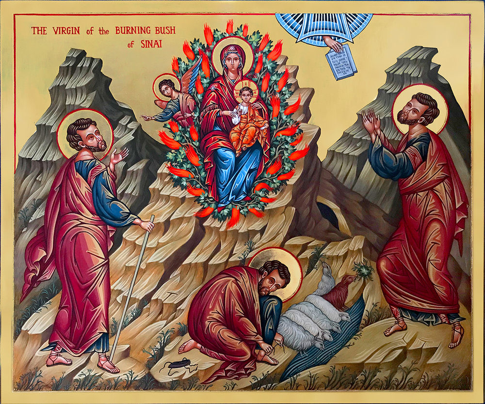 Moses Burning Bush Icon
