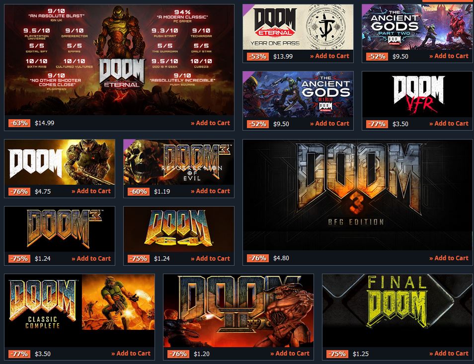 (PCDD) Doom Franchise Sale via Gamesplanet. https://t.co/WPARMi2T6c Game Pass via Xbox. https ...