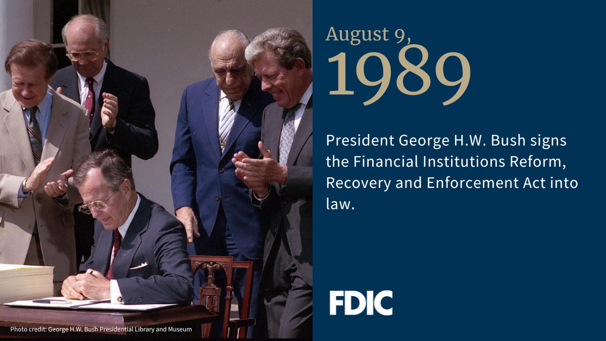 #OnThisDay in 1989, President George H.W. Bush signed the Financial ...