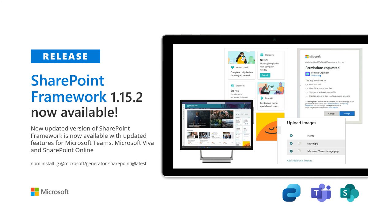 Microsoft 365 Developer on Twitter: "📢 Announcing general availability of #SharePoint Framework ...