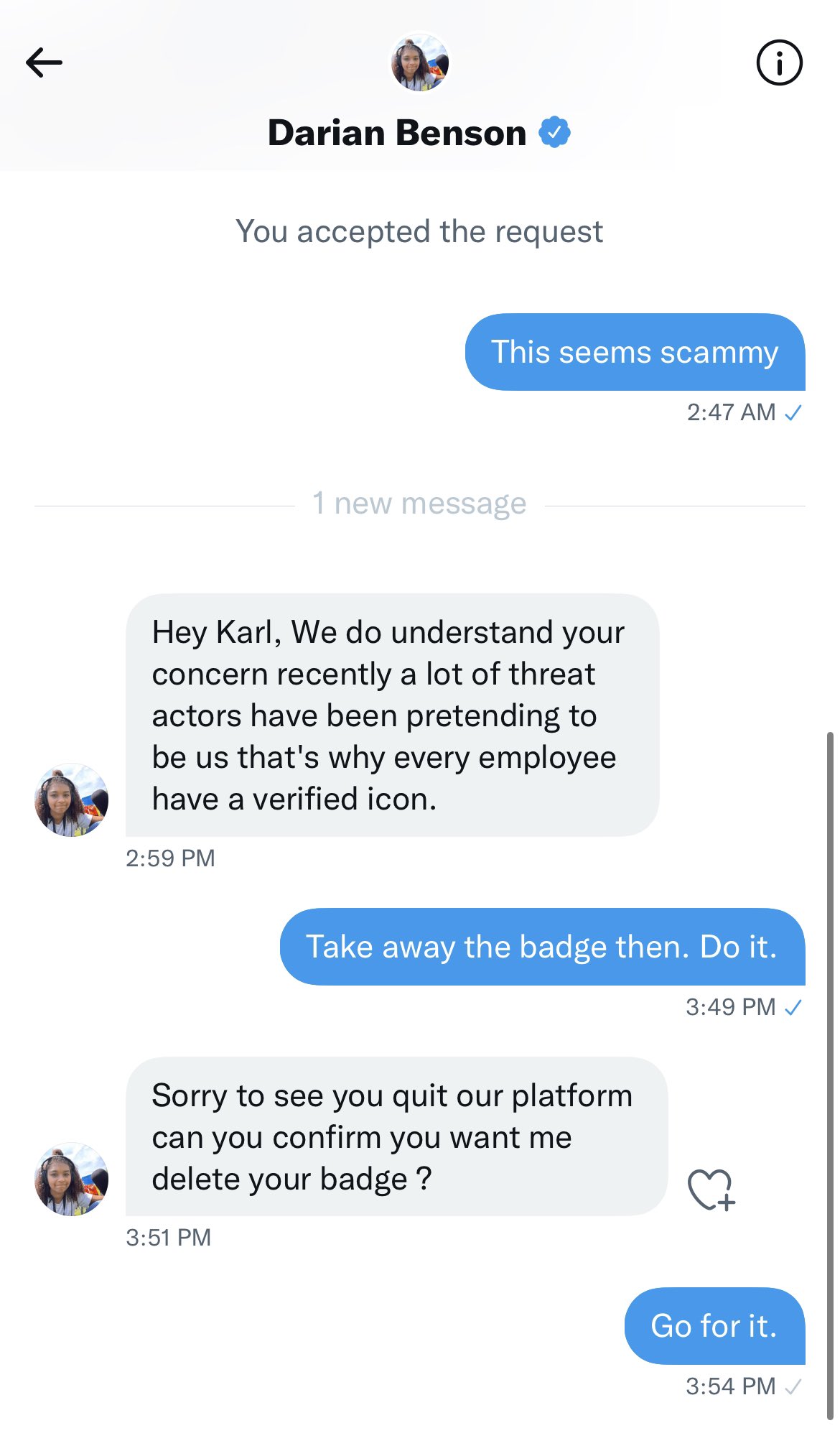 Kommander Karl On Twitter This Is A Potentially Compromised Verified
