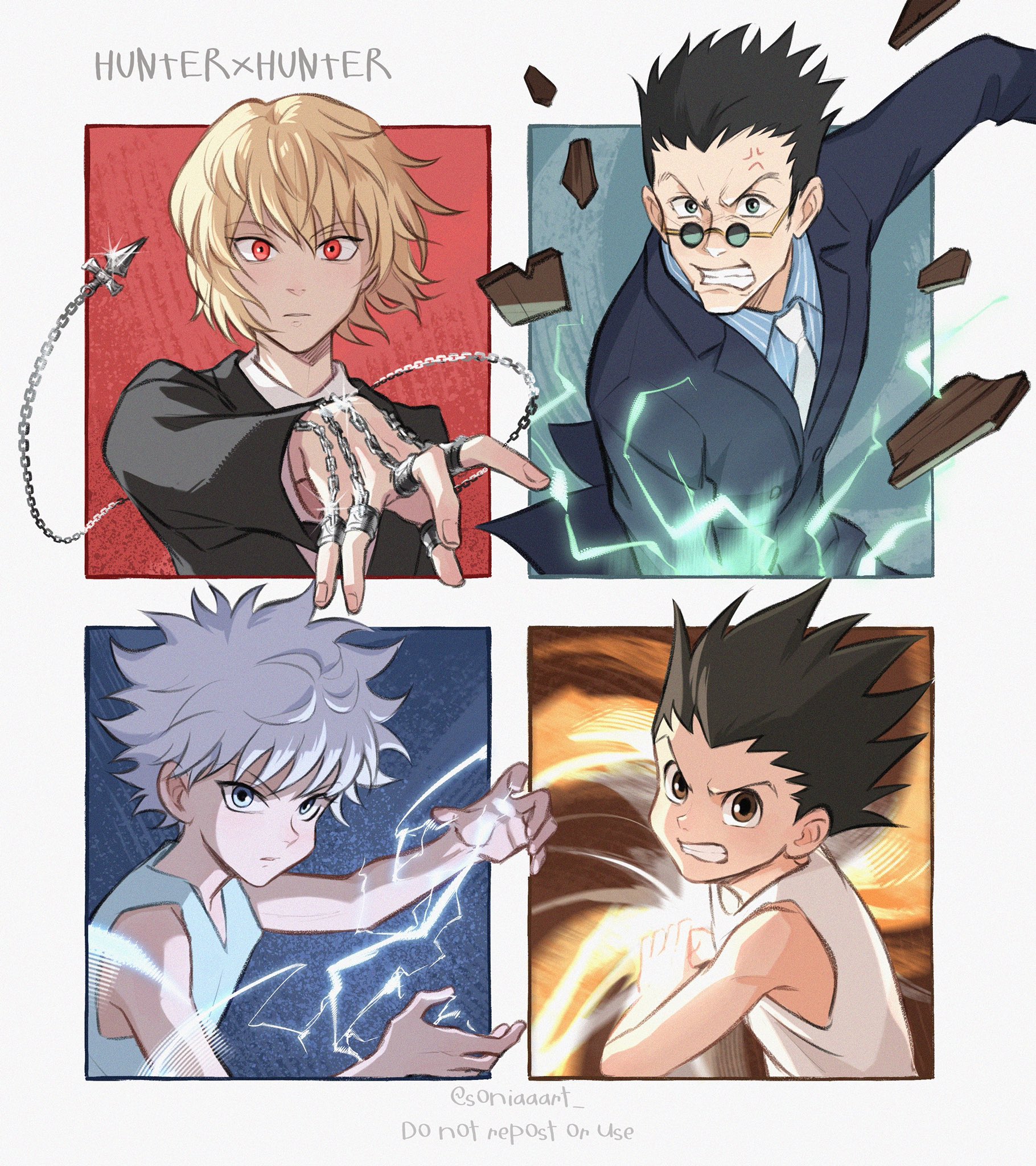 Sonia on Twitter: "Power up!⛓👊⚡️💥 #hxh #HunterXHunter #hxhfanart https://t.co/FURuvzdhSa" / Twitter