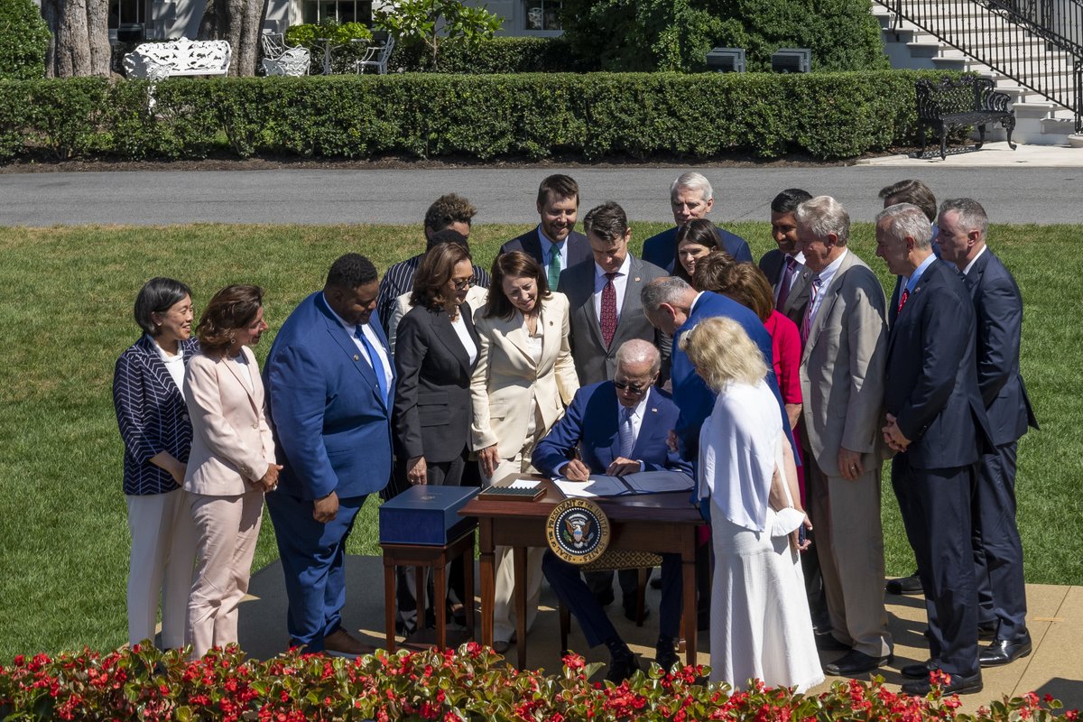 Today @POTUS signed the CHIPS and Science Act, which will provide $52.7 ...