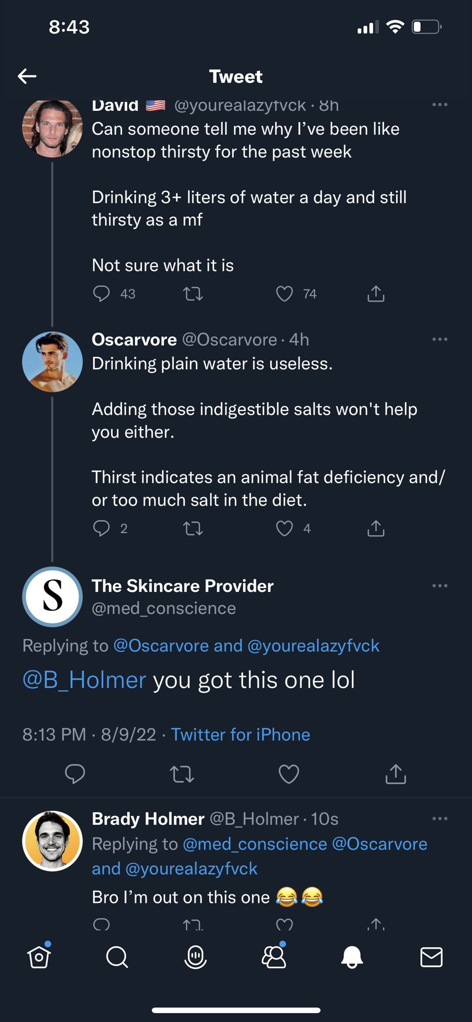 Brady Holmer on Twitter: "I’m unwilling to fight some battles. 😂 https://t.co/Ed78CTgJKs" / Twitter