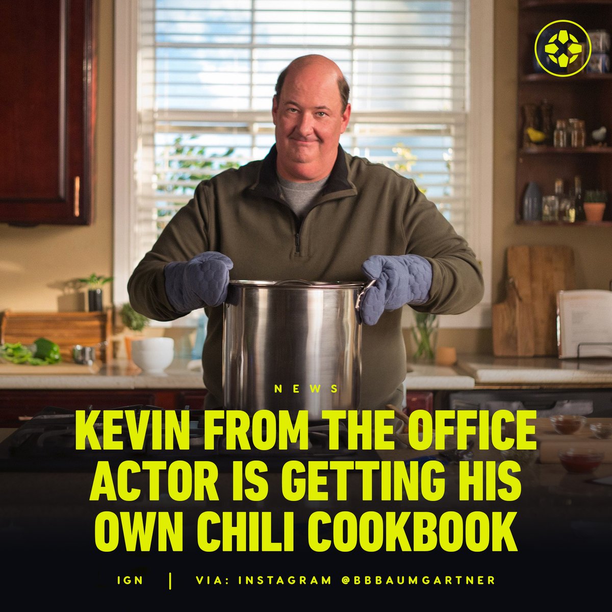 Brian Baumgartner has written a chili-themed cookbook, in honor of his ...