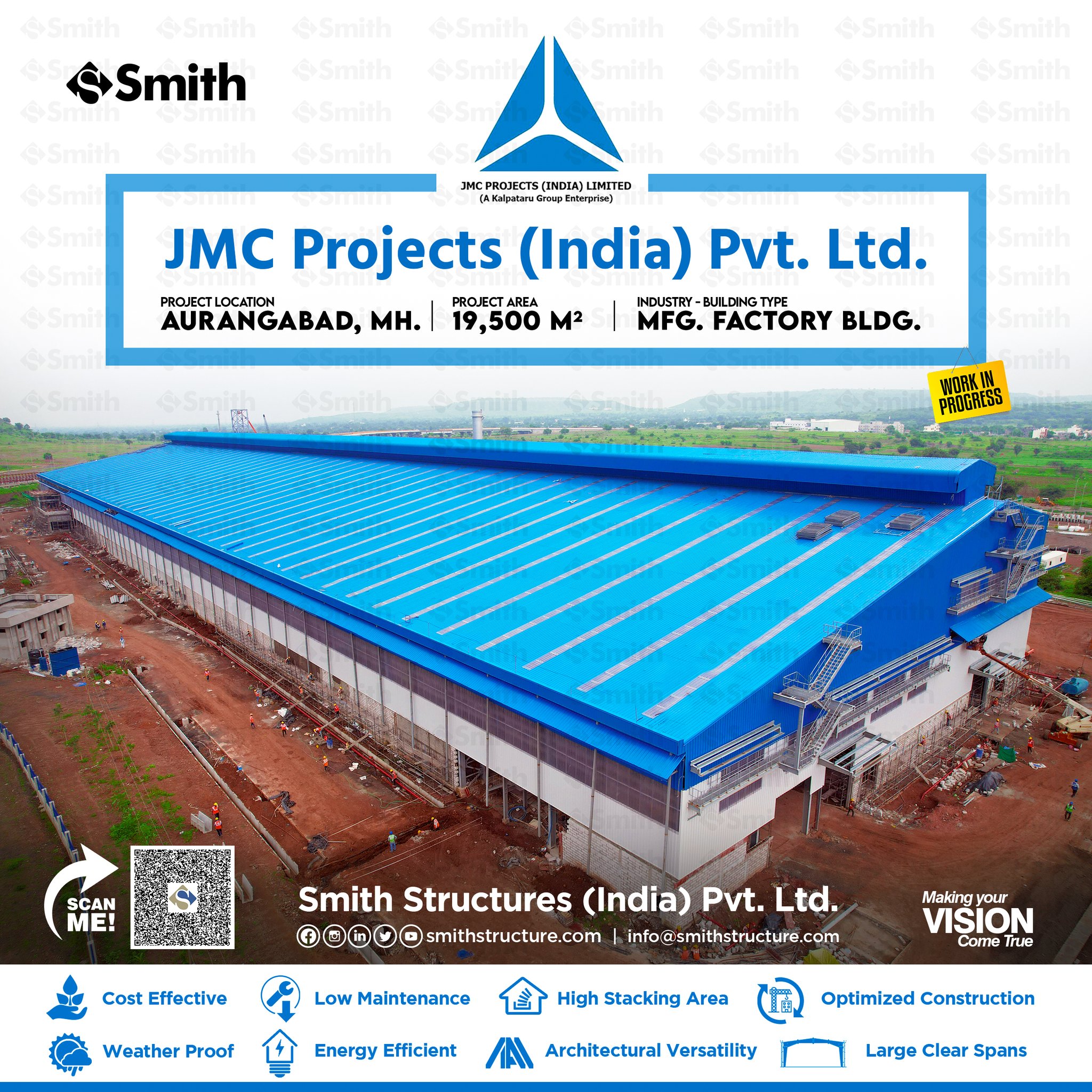 Smith Structures on Twitter: "On going Our PEB projects of Mfg. Factory building built for "JMC ...